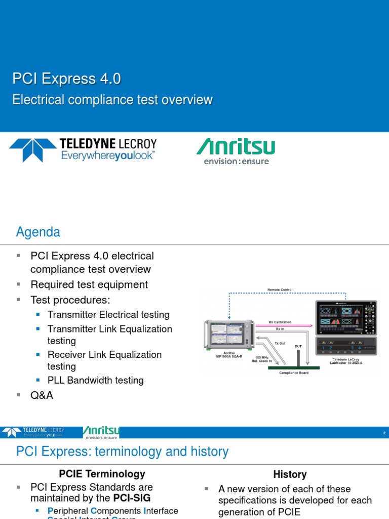 PCI Express 4.0: Electrical Compliance Test Overview | PDF ...