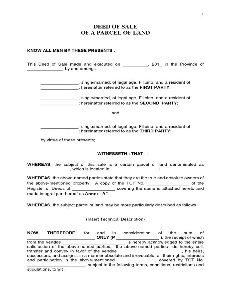Deed of Sale | PDF | Deed | Notary Public