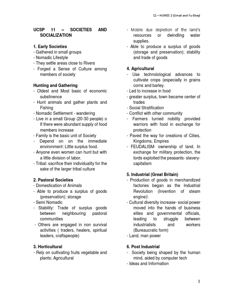 Ucsp Final Reviewer Quiz 1 | PDF | Socialization | Social Group