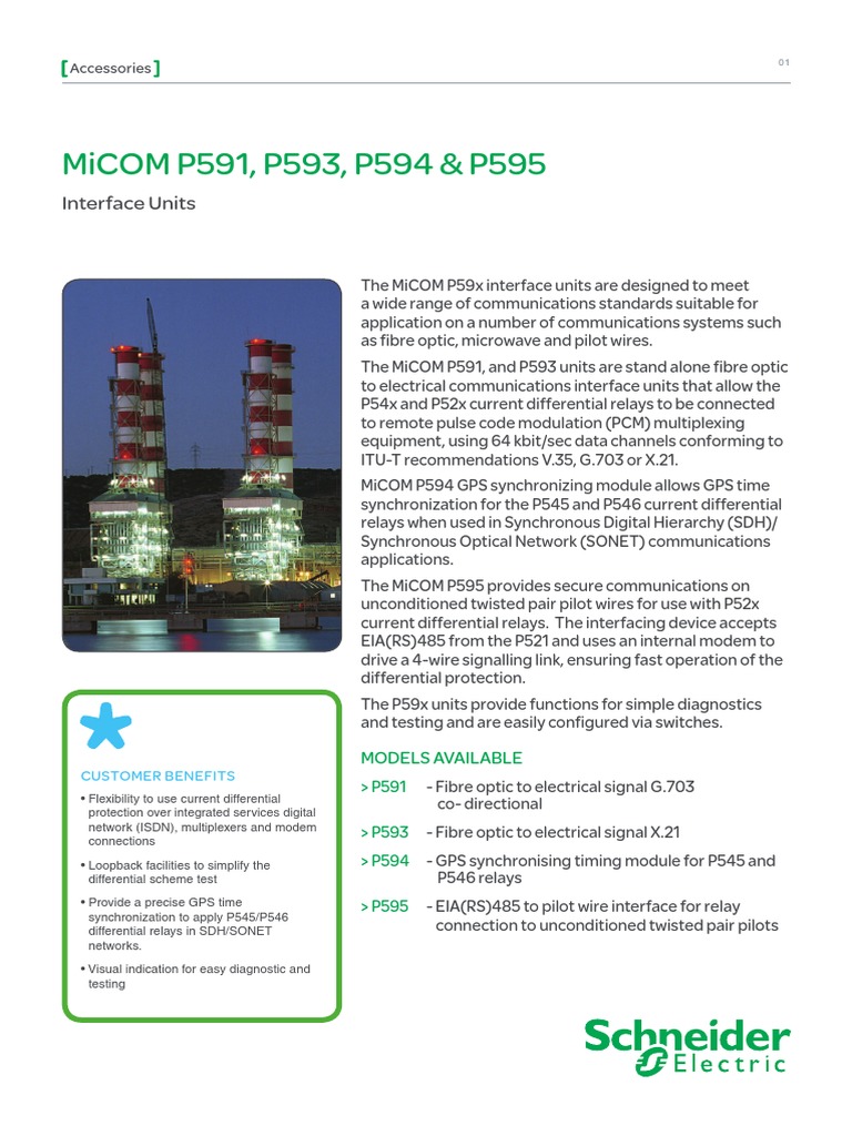 Micom P591, P593, P594 & P595: Interface Units | PDF | Electrical ...