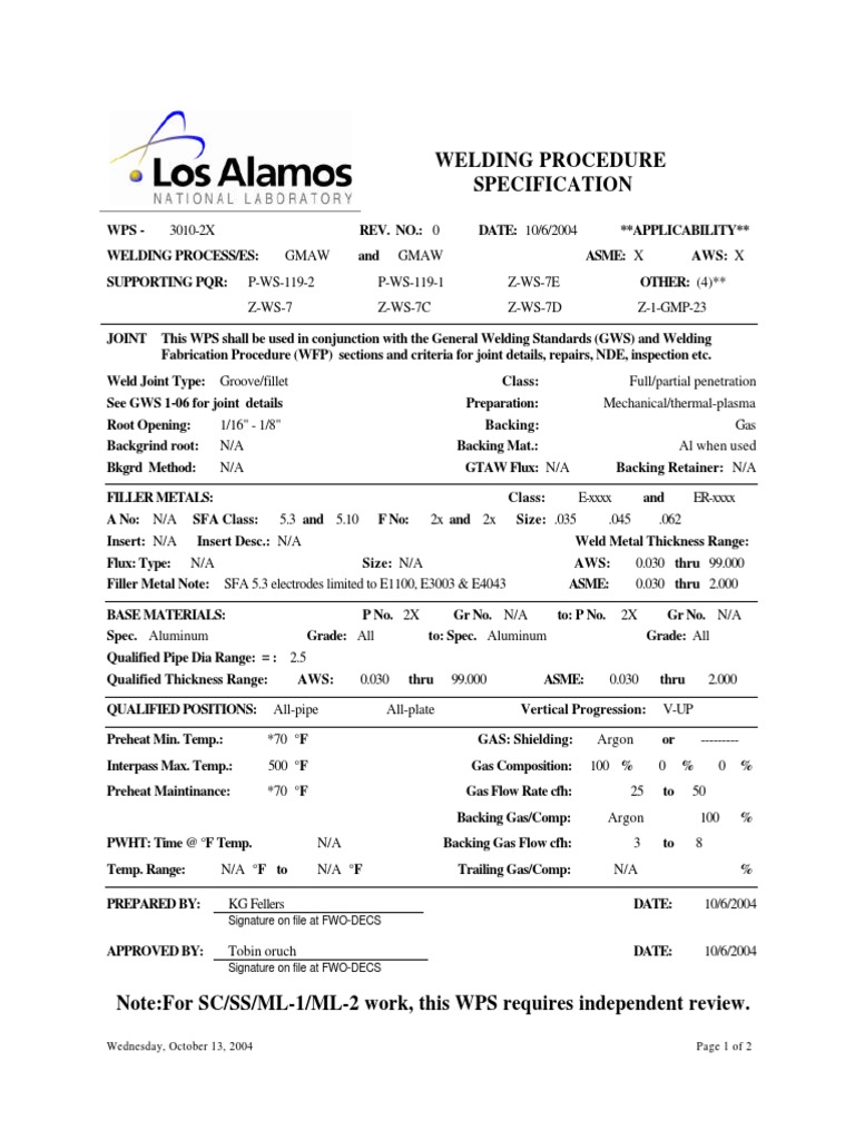 Aluminium WPS | PDF | Welding | Construction