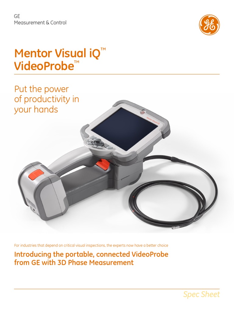 GEA31352 MentorVisual IQ Spect Sheet en | PDF | Touchscreen | Camera