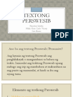 Halimbawa NG Tekstong Persweysiv | PDF