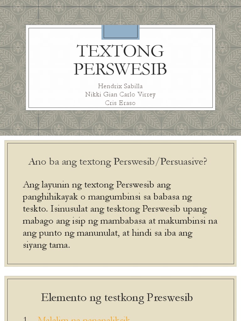 Textong Perswesib | PDF