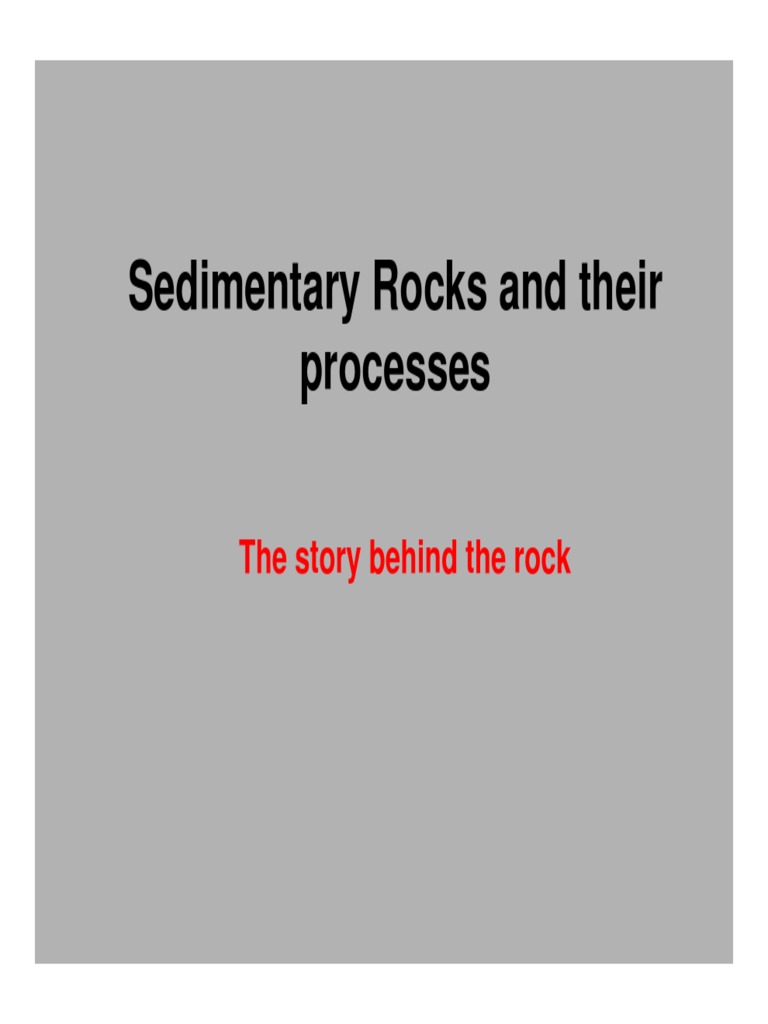 Sedimentary Rocks and Their Processes: The Story Behind The Rock | PDF ...