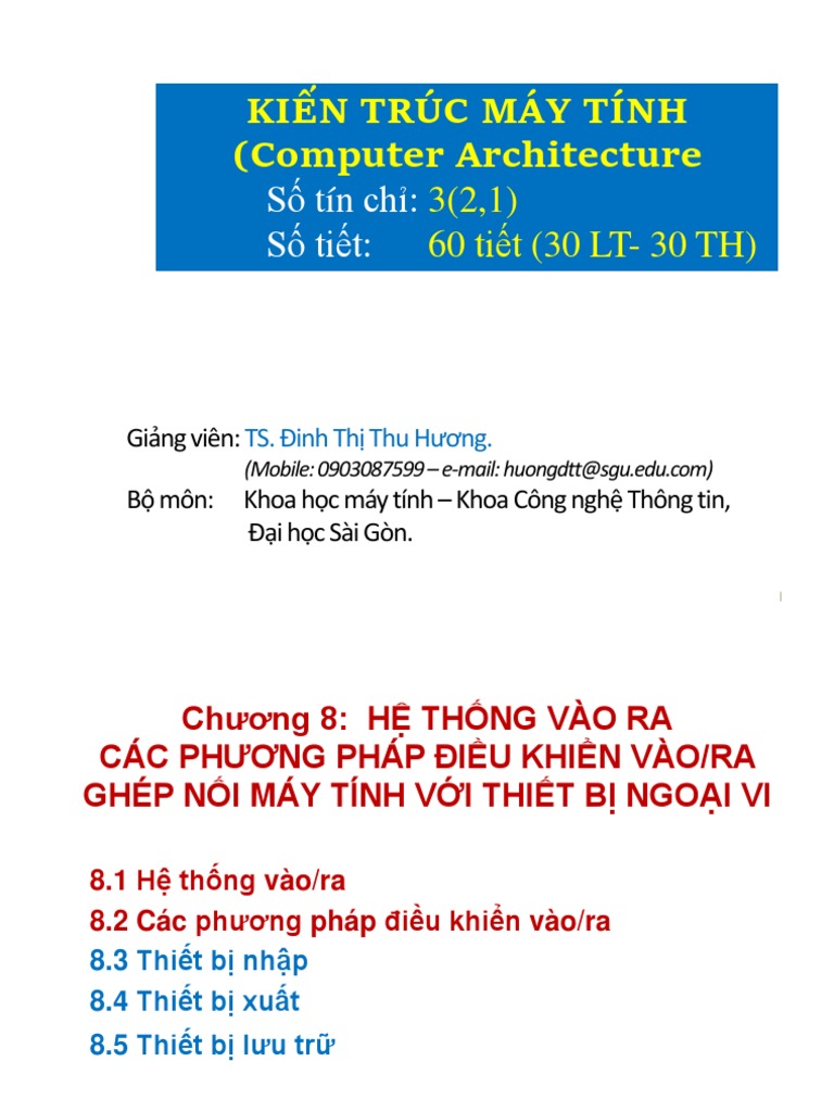 Kien Truc May Tinh - Chuong 8+9 PDF | PDF