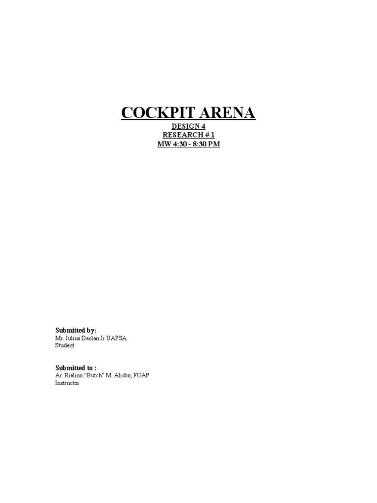 Cockpit Arena 2 PDF | PDF | Sanitary Sewer | Waste