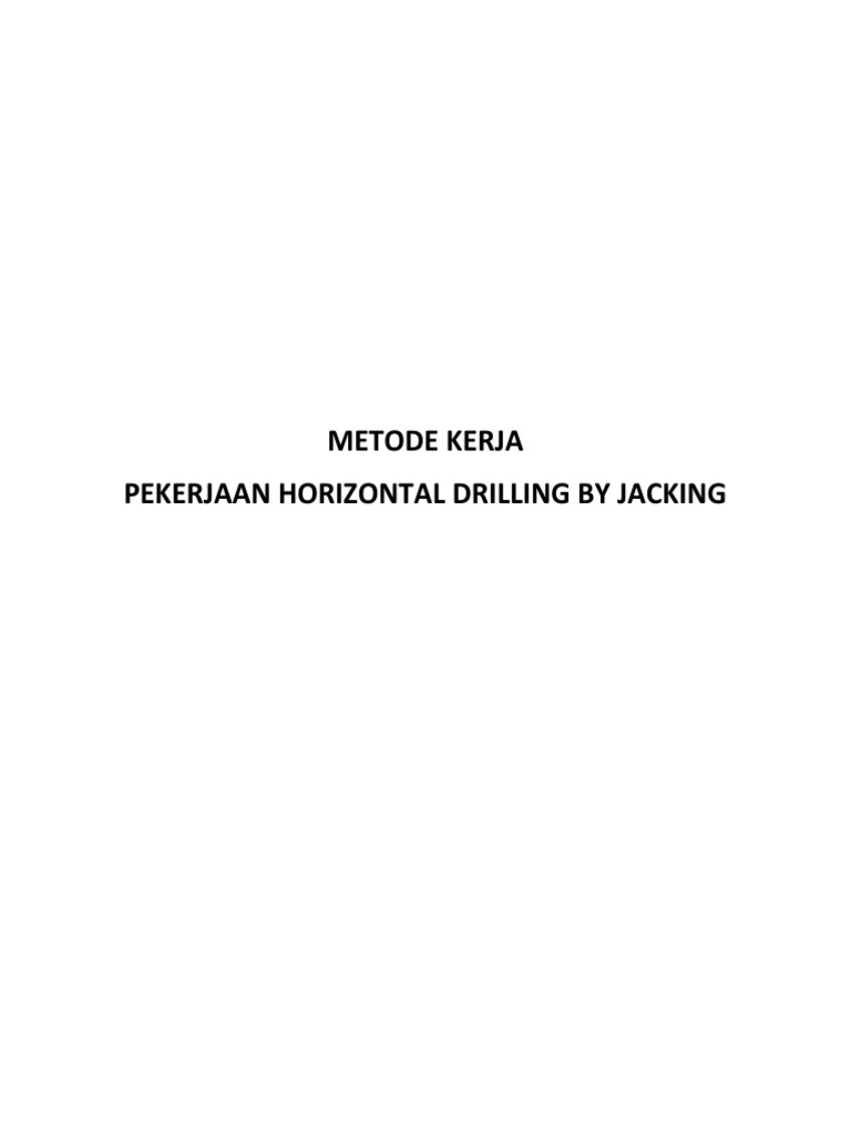 Metode Kerja Jacking | PDF