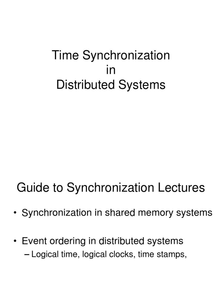 Clock Synchronization in Distributed Systems | PDF | Time | Computing