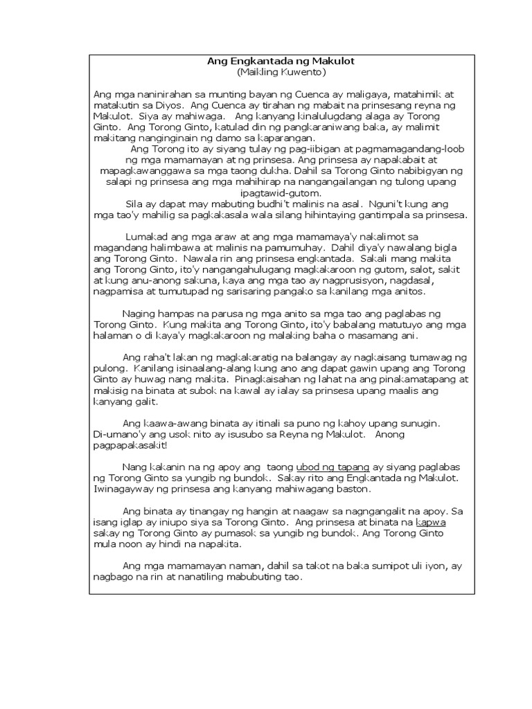 Ang Engkantada NG Makulot | PDF