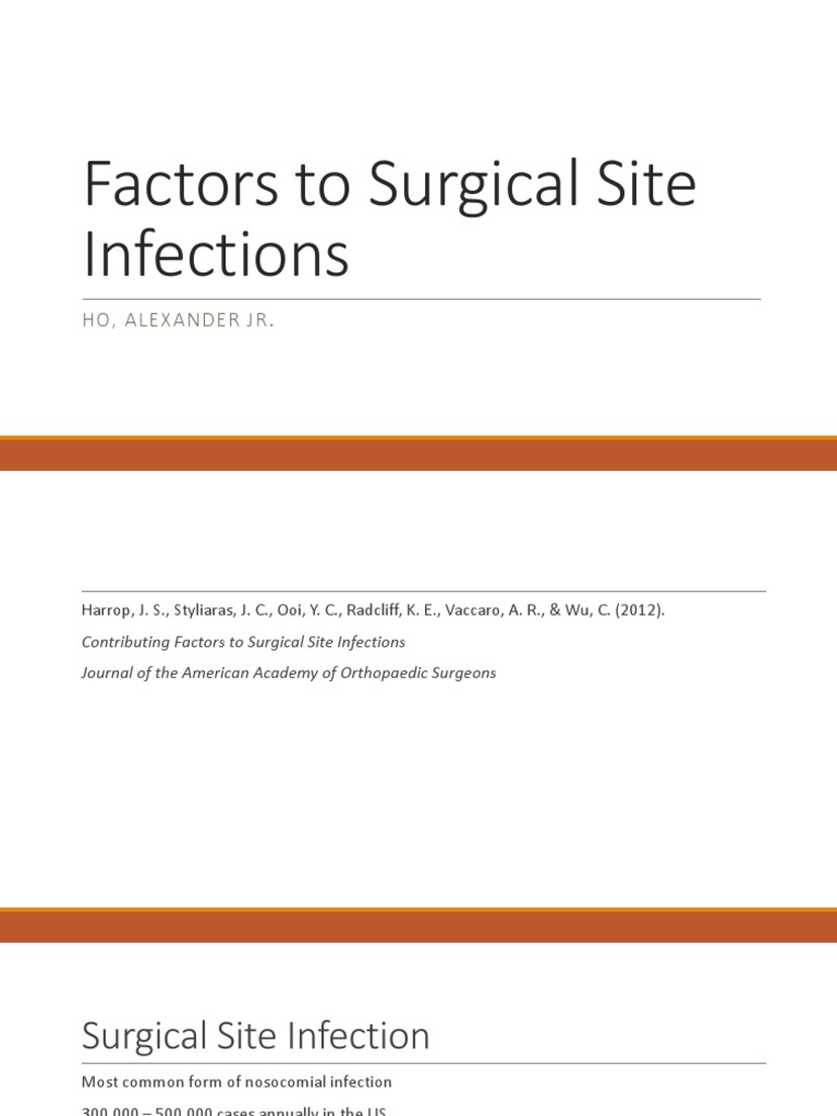 Surgical Site Infection Factors | PDF | Hospital Acquired Infection ...