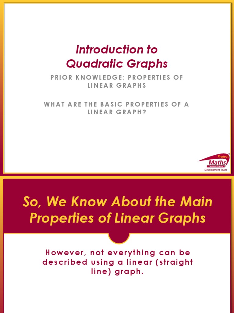 Introduction To Quadratic Graphs | PDF | Exponential Function | Lift ...
