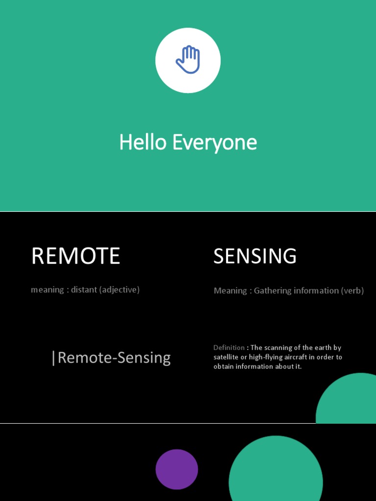Remote Sensing Presentation | PDF | Remote Sensing | Physical Sciences