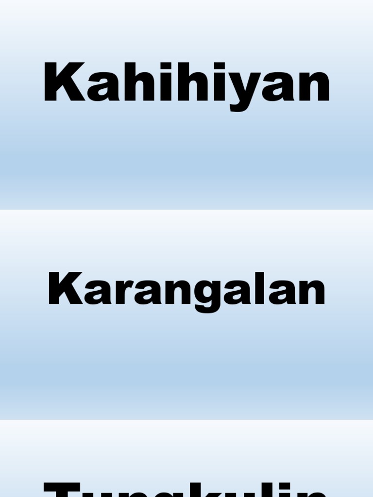 Kahihiyan Karangalan at Tungkulin | PDF
