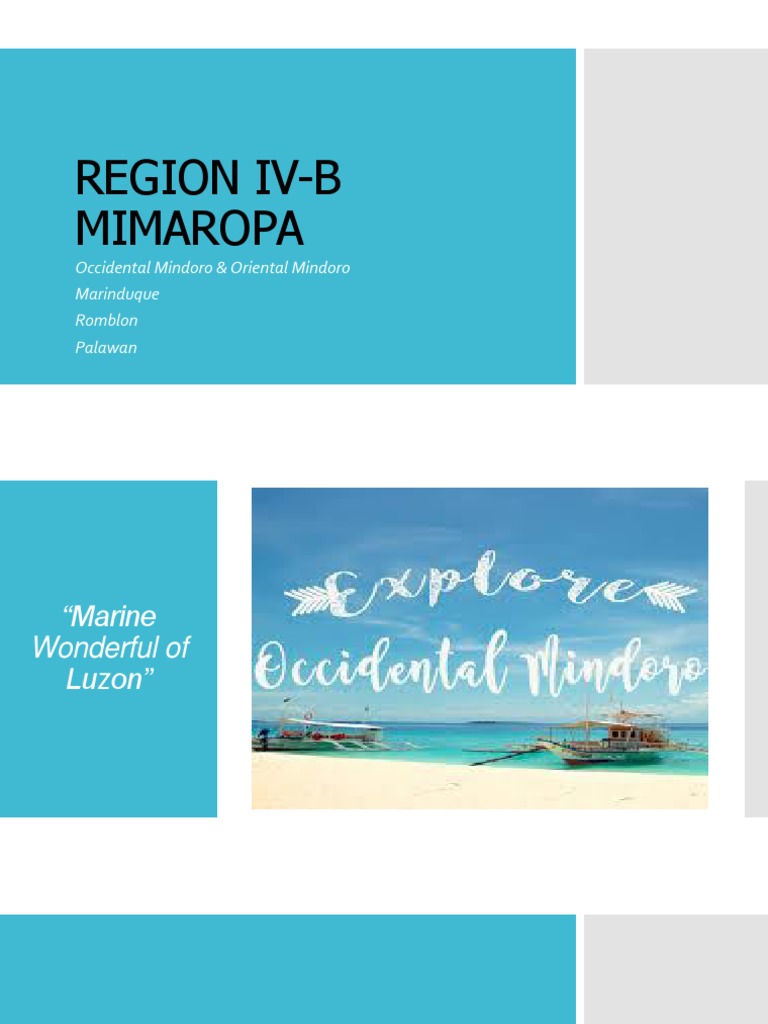 Region IV-b Mimaropa 1 | PDF