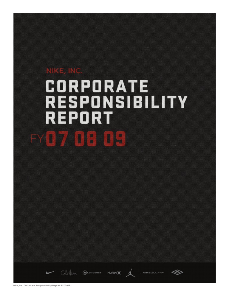 Nike Report | Corporate Social Responsibility | Nike