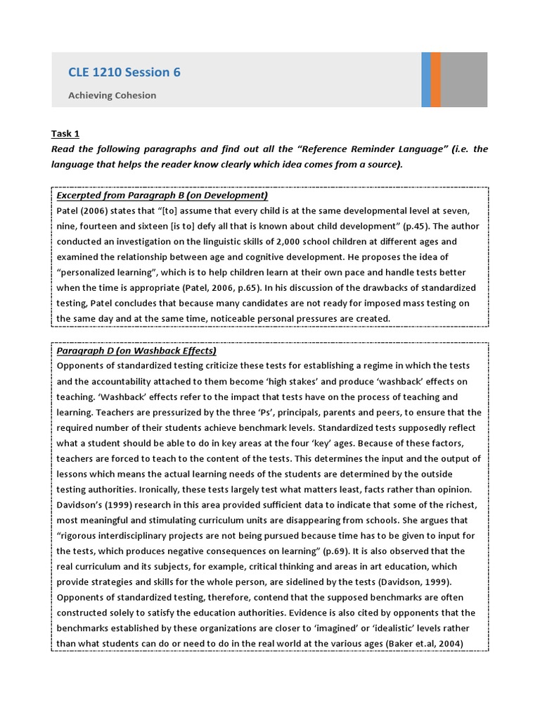 Handouts For Students - S6 | PDF | Standardized Tests | Teachers