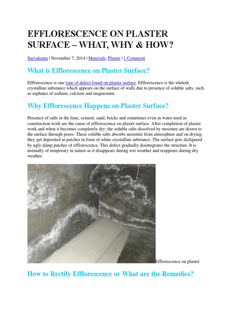 Treatment of Salt Over Plaster | PDF | Lime (Material) | Mortar (Masonry)