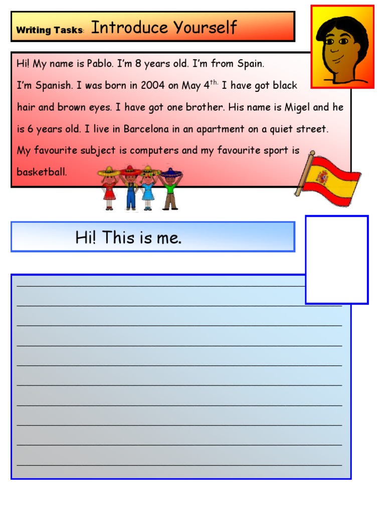 Creative Writing Introduce Yourself | PDF