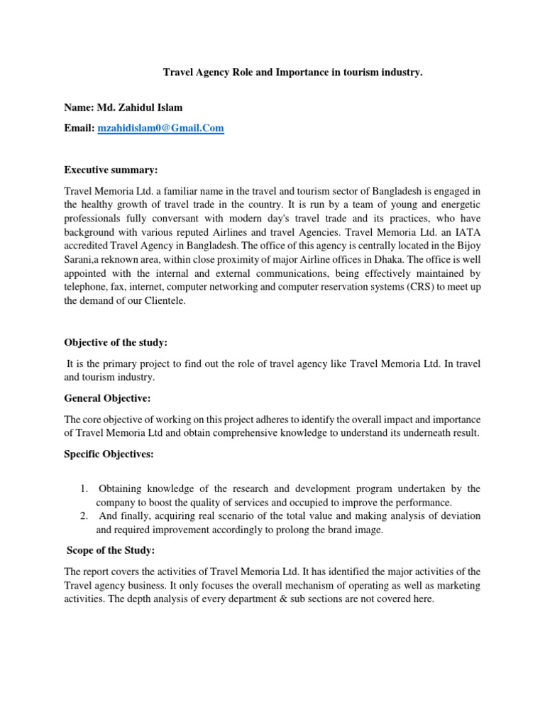 Proposal On "The Travel Memoria's Functions and Roles in Tourism ...