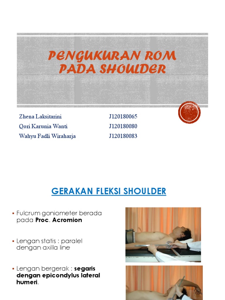 Pengukuran ROM Normal Shoulder | PDF