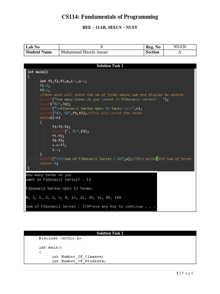 Lab Submission Format | PDF | Computer Libraries | Computer Science