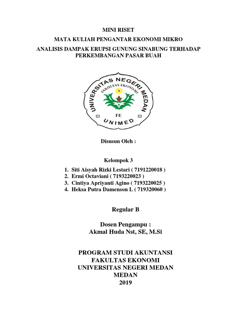 Mini Riset Ekonomi Mikro | PDF | Sains & Matematika