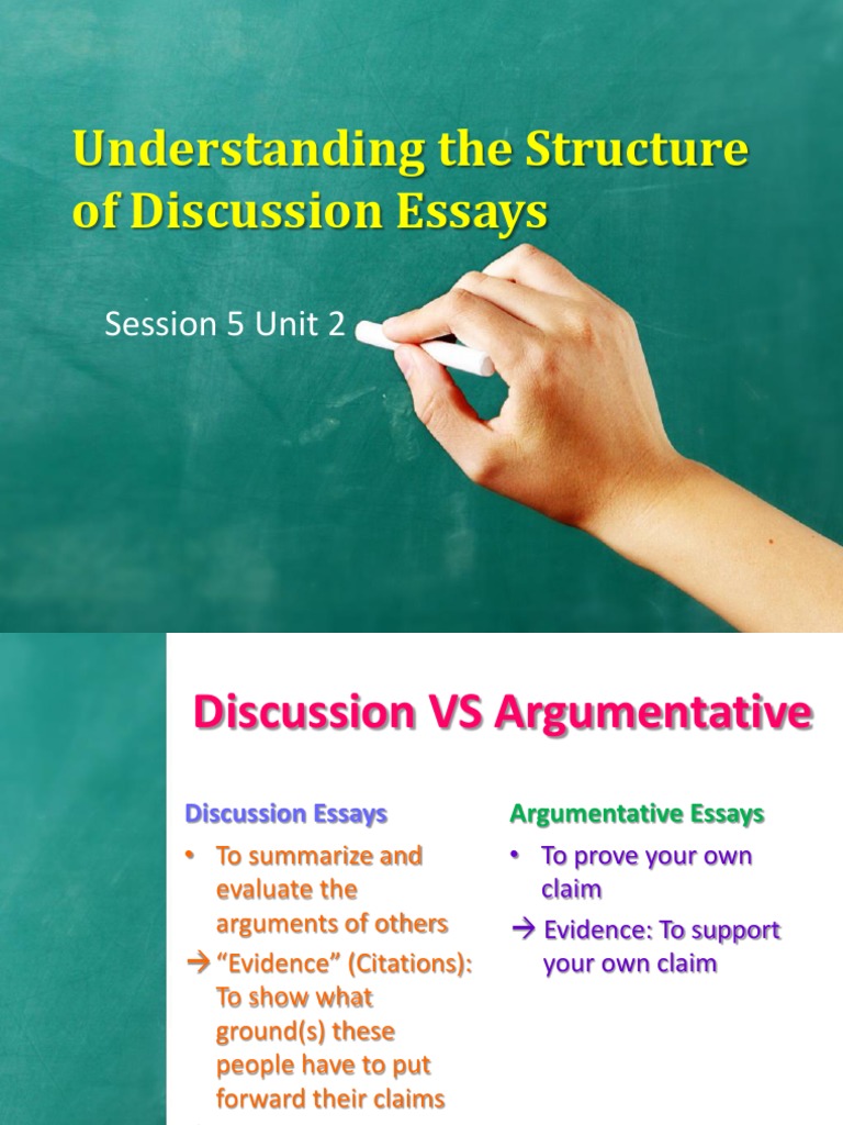 Understanding The Structure of Discussion Essays: Session 5 Unit 2 ...