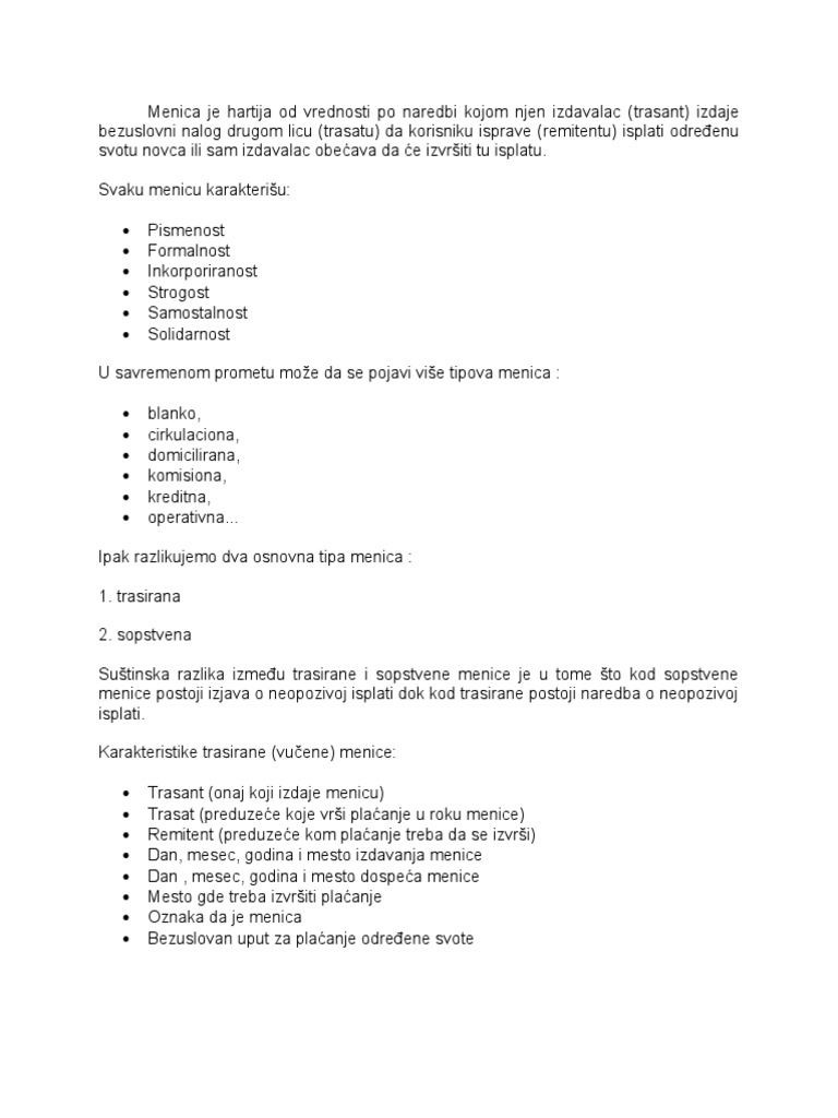 Menica Je Hartija Od Vrednosti Po Naredbi Kojom Njen Izdavalac... | PDF