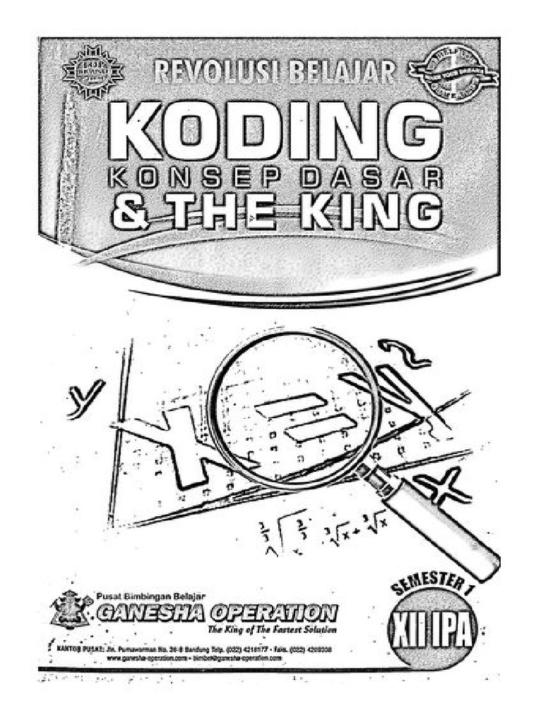 Koding Konsep Dasar Dan The King Ganesha Operation Smester 1 XII IPA. Intro | PDF