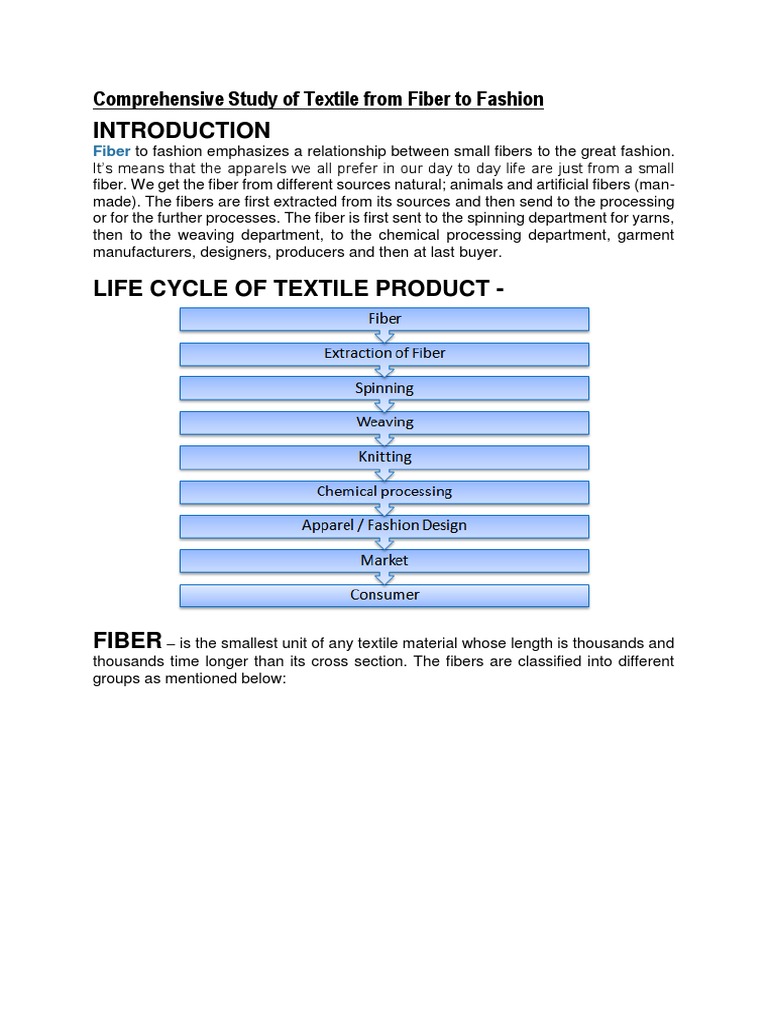 Textile Journey: Fiber to Fashion | PDF | Textile Industry | Industries