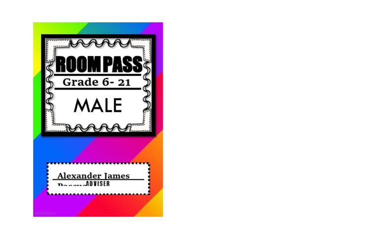 Grade 6 Room Pass | PDF