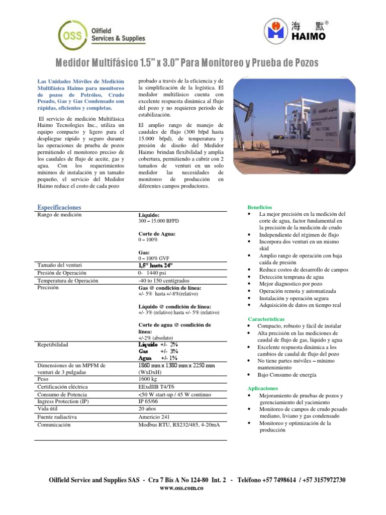 Haimo Medidor Multifasico | PDF | Petróleo | Agua