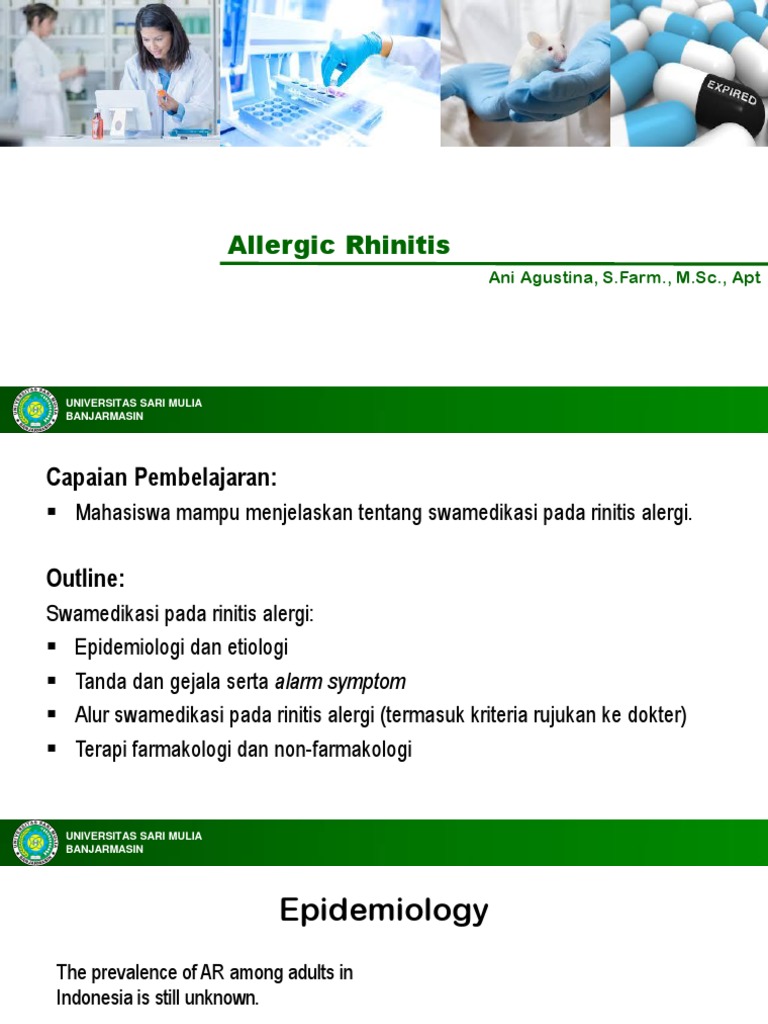 Allergic Rhinitis: Ani Agustina, S.Farm., M.SC., Apt | PDF | Immunology ...