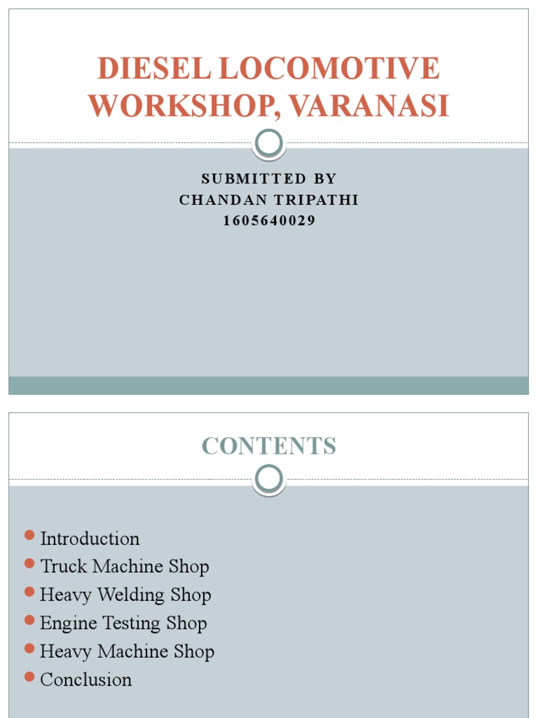 Summer Training Report On DLW Workshop, Varanasi | PDF | Axle | Locomotives