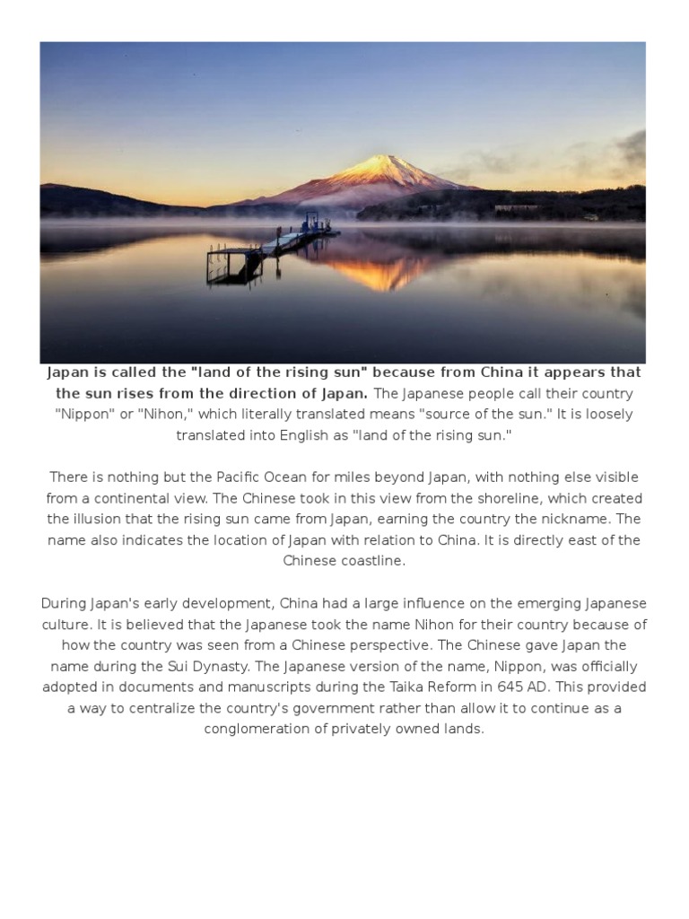Japan: Land of the Rising Sun | PDF