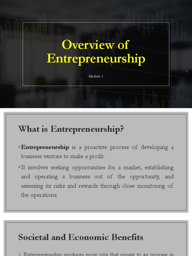 Overview of Entrepreneurship | PDF | Entrepreneurship | Business
