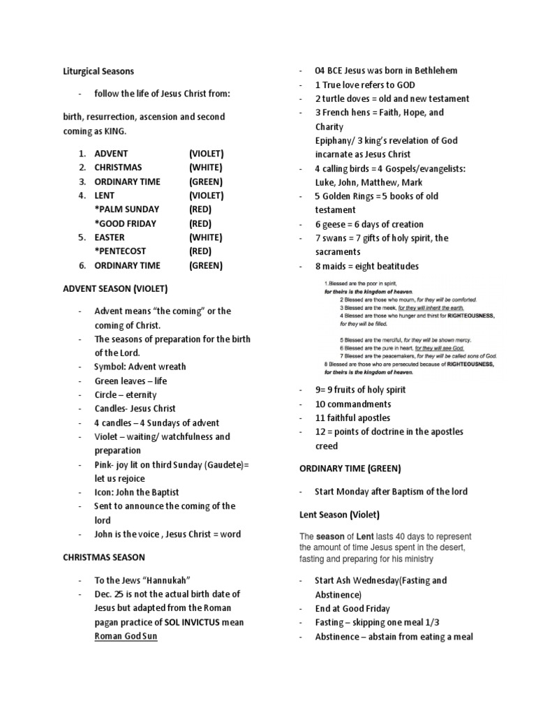 Liturgical Seasons A Comprehensive Guide To The Christian Calendar