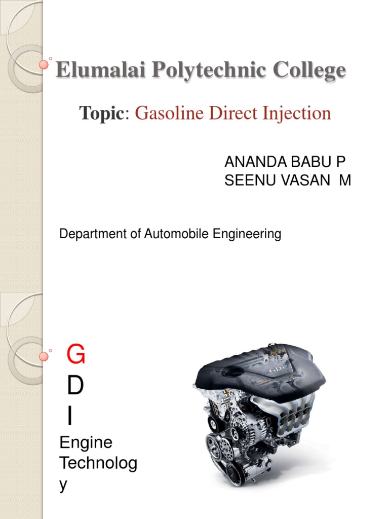 Gdi | PDF | Fuel Injection | Internal Combustion Engine