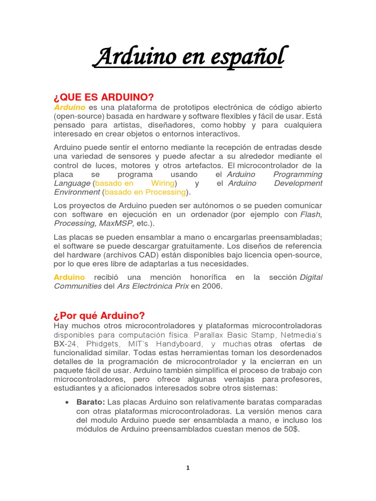 Arduino en Español | PDF | Arduino | USB