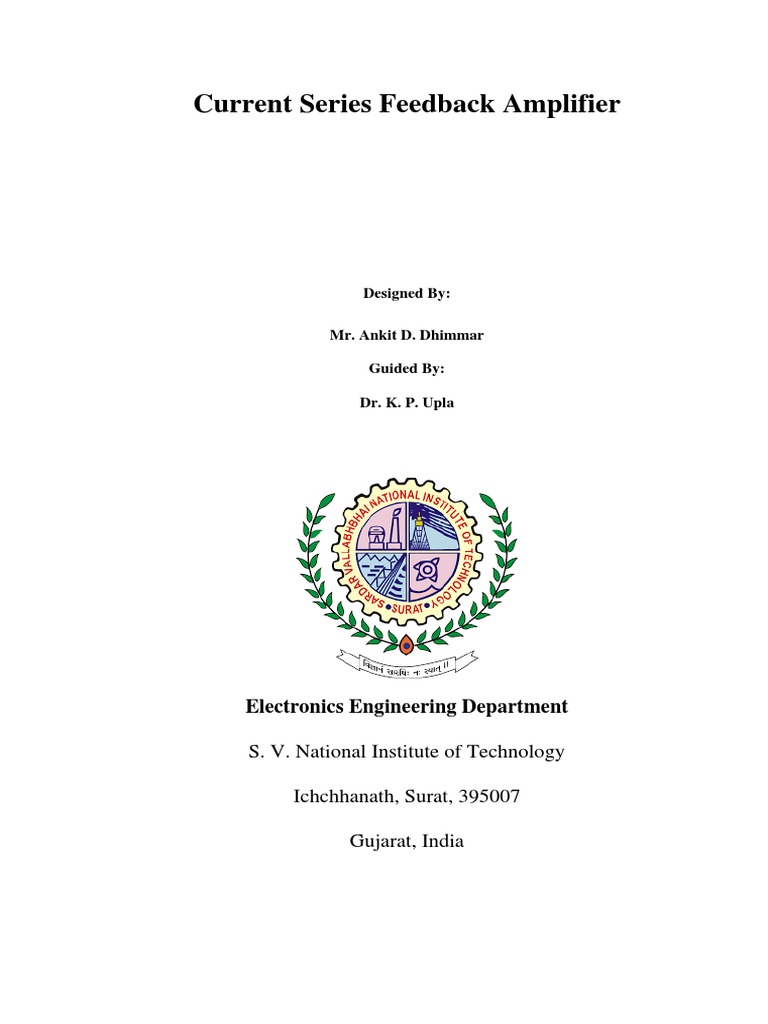 Current Series Feedback Amplifier Analysis | PDF | Amplifier | Analog ...