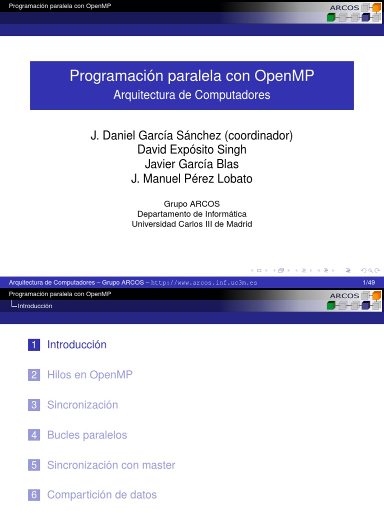 Es m6 01 Openmp Lect | PDF | Computación paralela | Hilo (Computación)