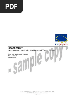 Kidscreen Questionnaire Edwards Creative Law Kidscreen Summit