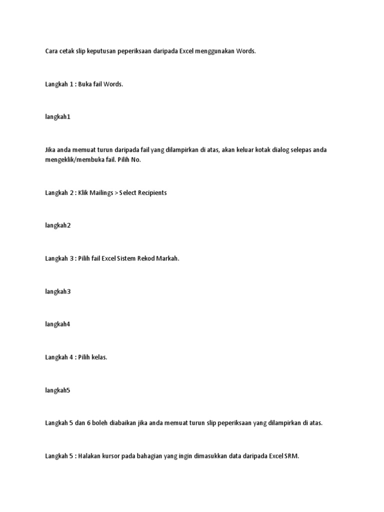 Cara Cetak Slip | PDF