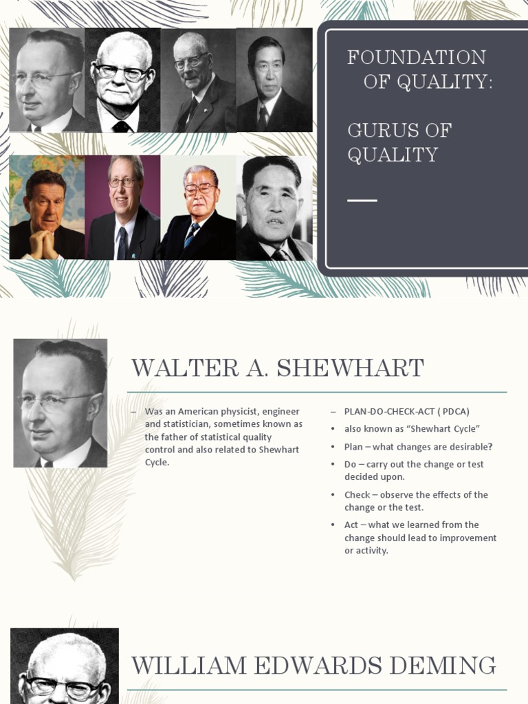 Foundation of Quality: Gurus of Quality | PDF | Quality Management ...