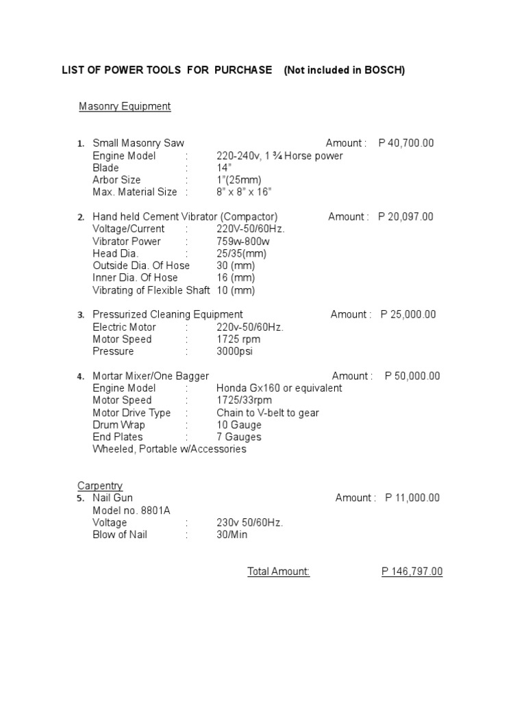 List of Power Tools | PDF