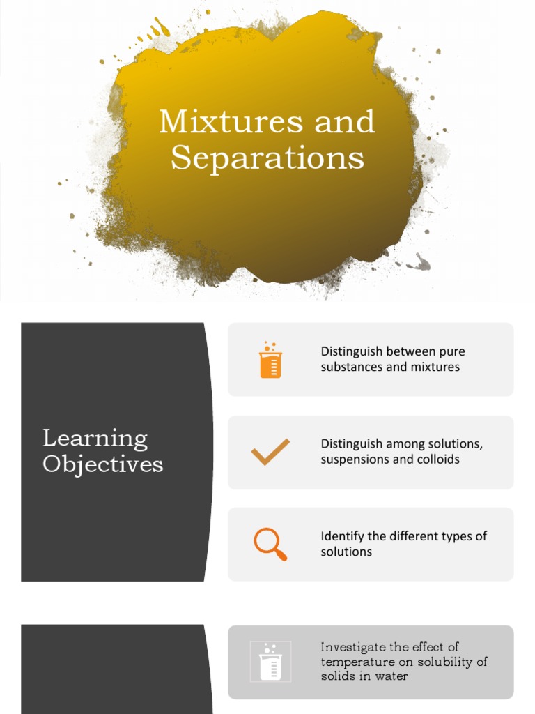 Mixtures and Separations-Lecture#1 | PDF | Solution | Mixture