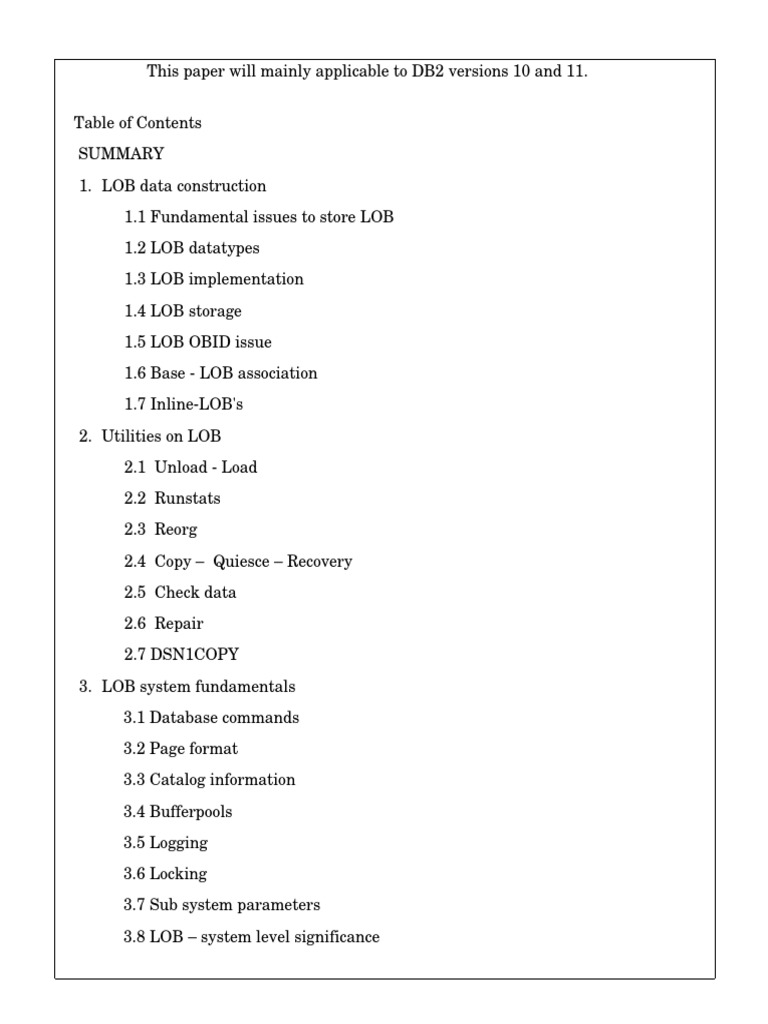 Lob Concepts Ibm Db2 Pdf Database Index String Computer Science 7929