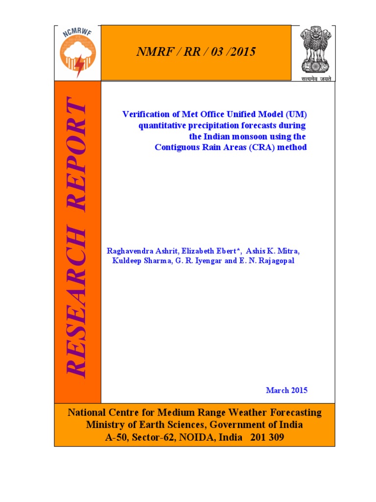 CRA Report 2 | PDF | Precipitation | Weather Forecasting
