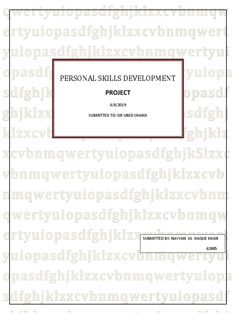 Personal Skills Development: Project | PDF | Infographics | Web Design